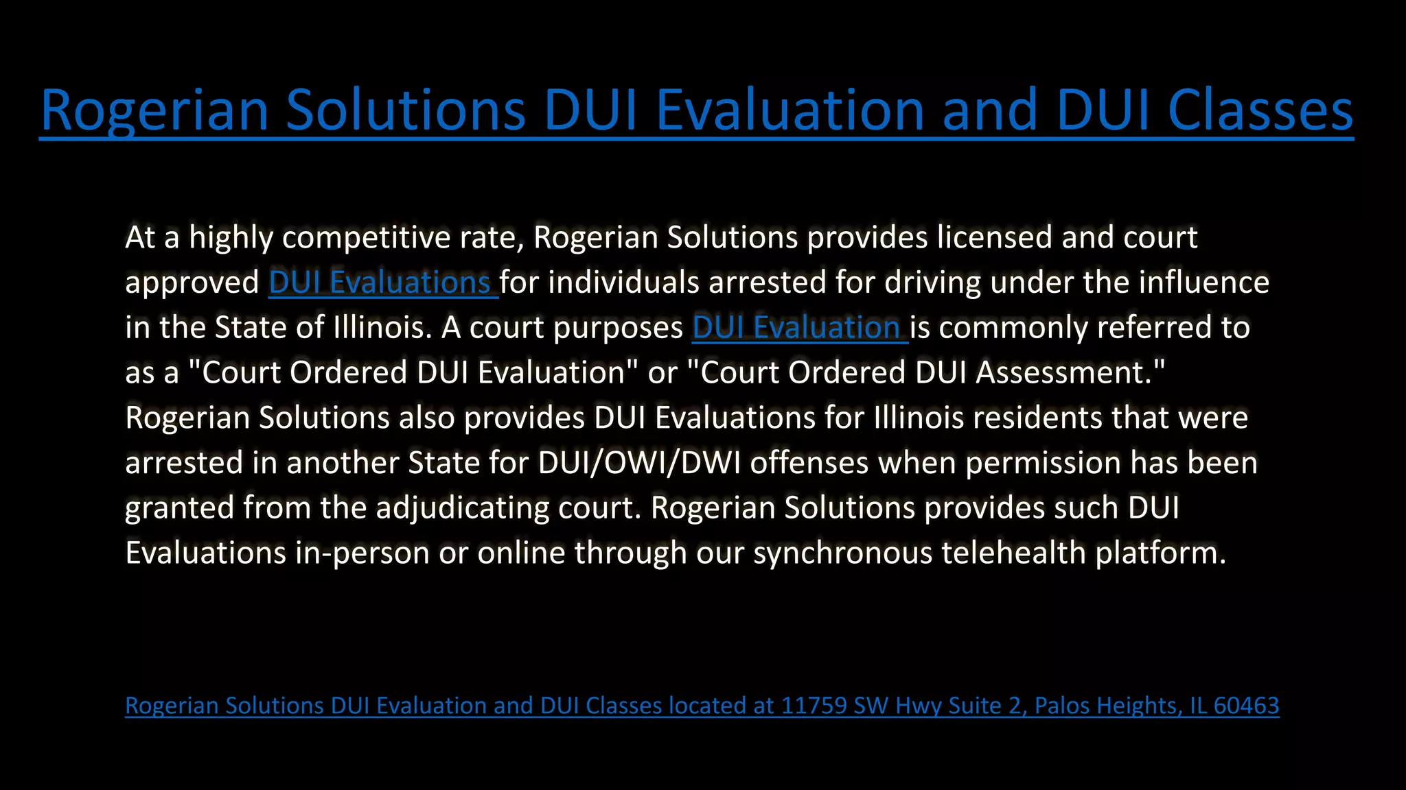 DUI Evaluation at Rogerian Solutions.pptx