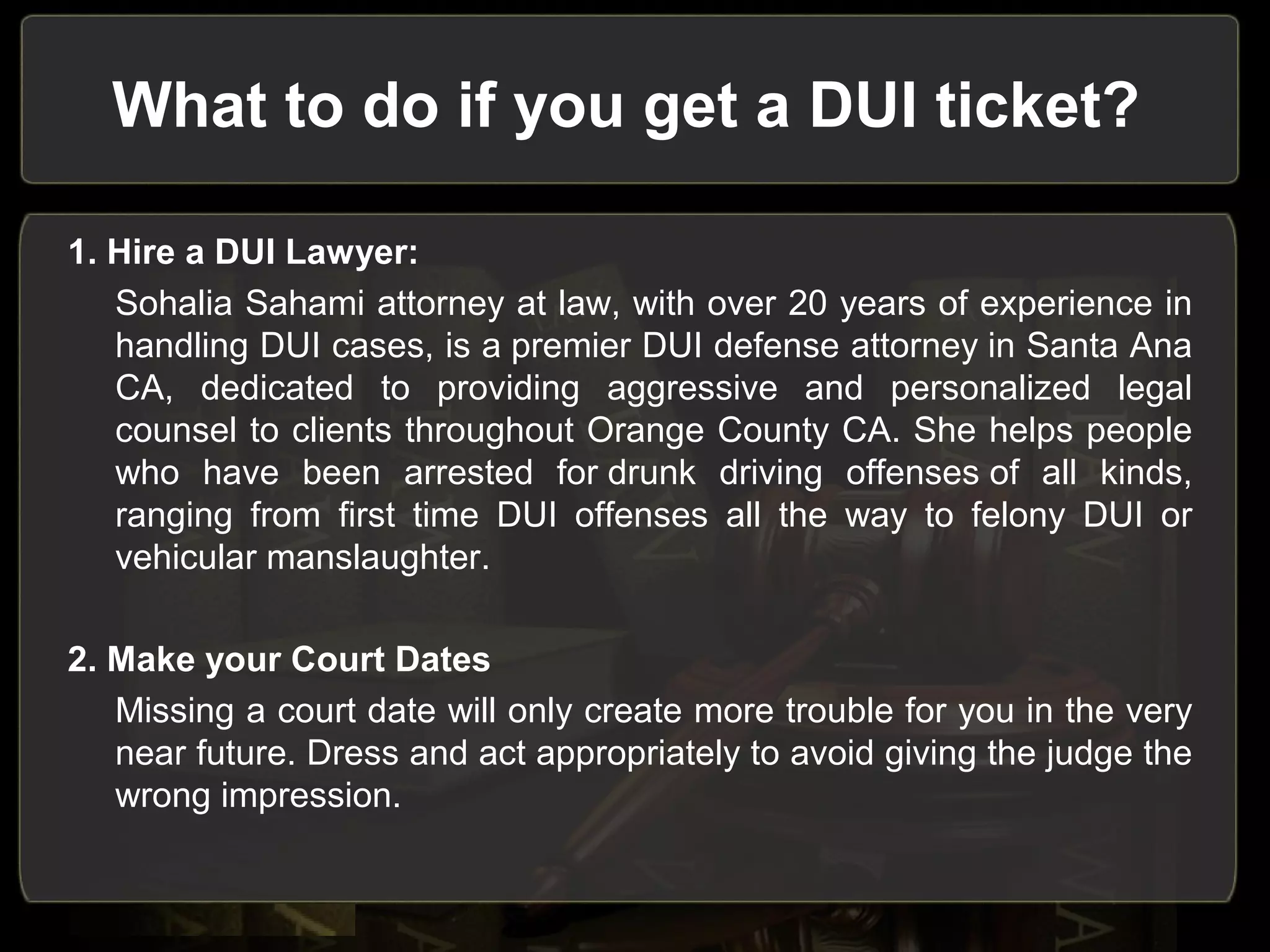 Dui ticket | PPT