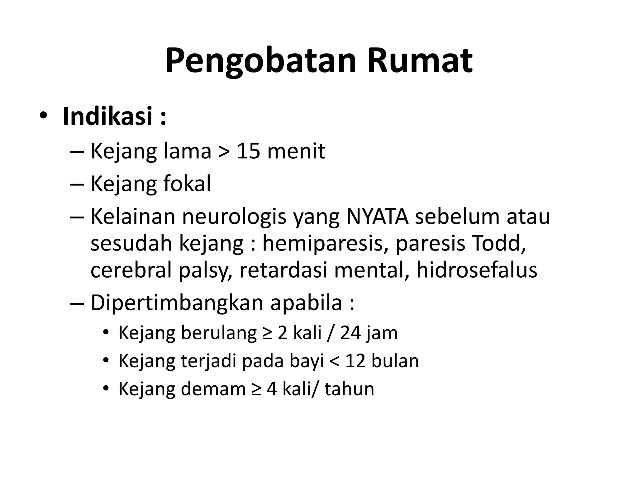 Penatalaksanaan Kejang Demam - Konsensus IDAI | PPTX