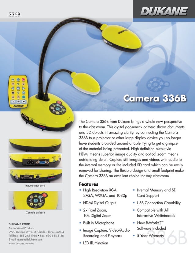Dukane camera 336 b | PDF