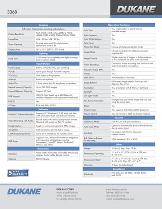 Dukane camera 336 b | PDF