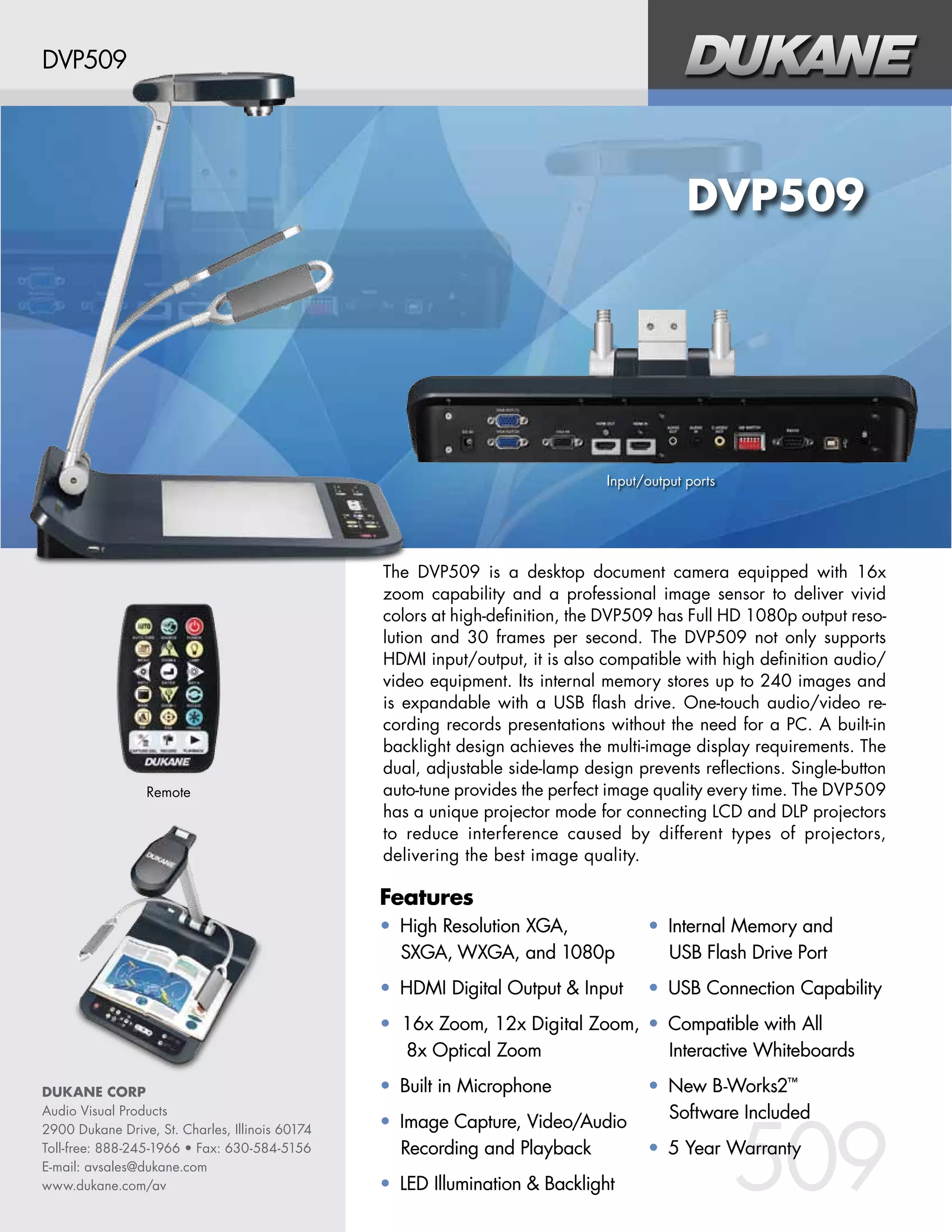 Dukane DVP509 | PDF