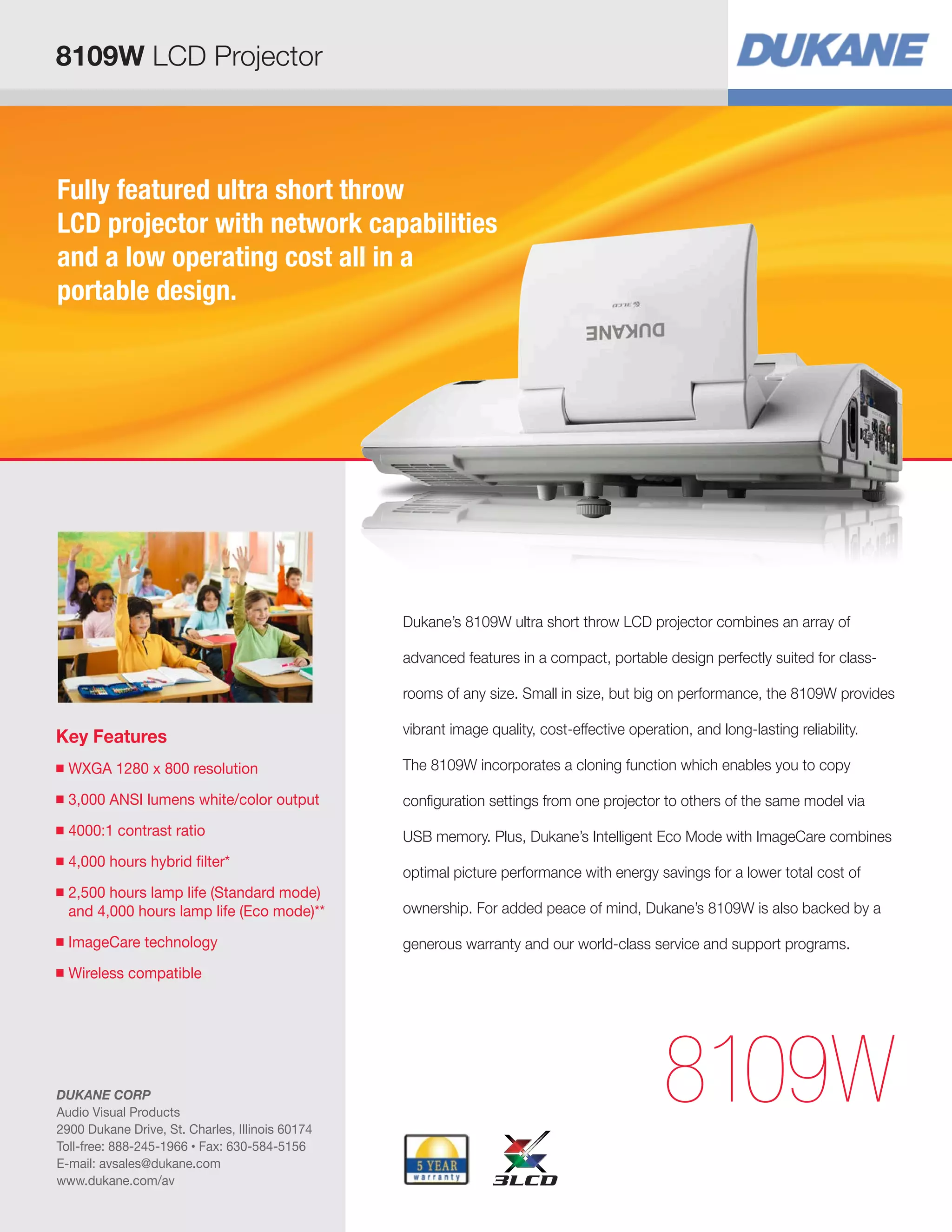 Dukane imagepro 8109w | PDF