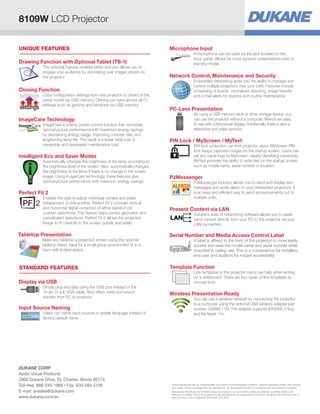 Dukane imagepro 8109w | PDF