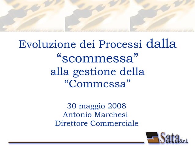 Gestione della commessa | PPT