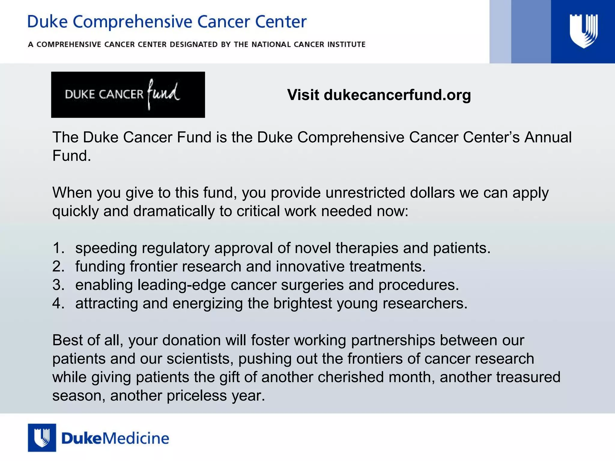 Duke Cancer Center | PDF