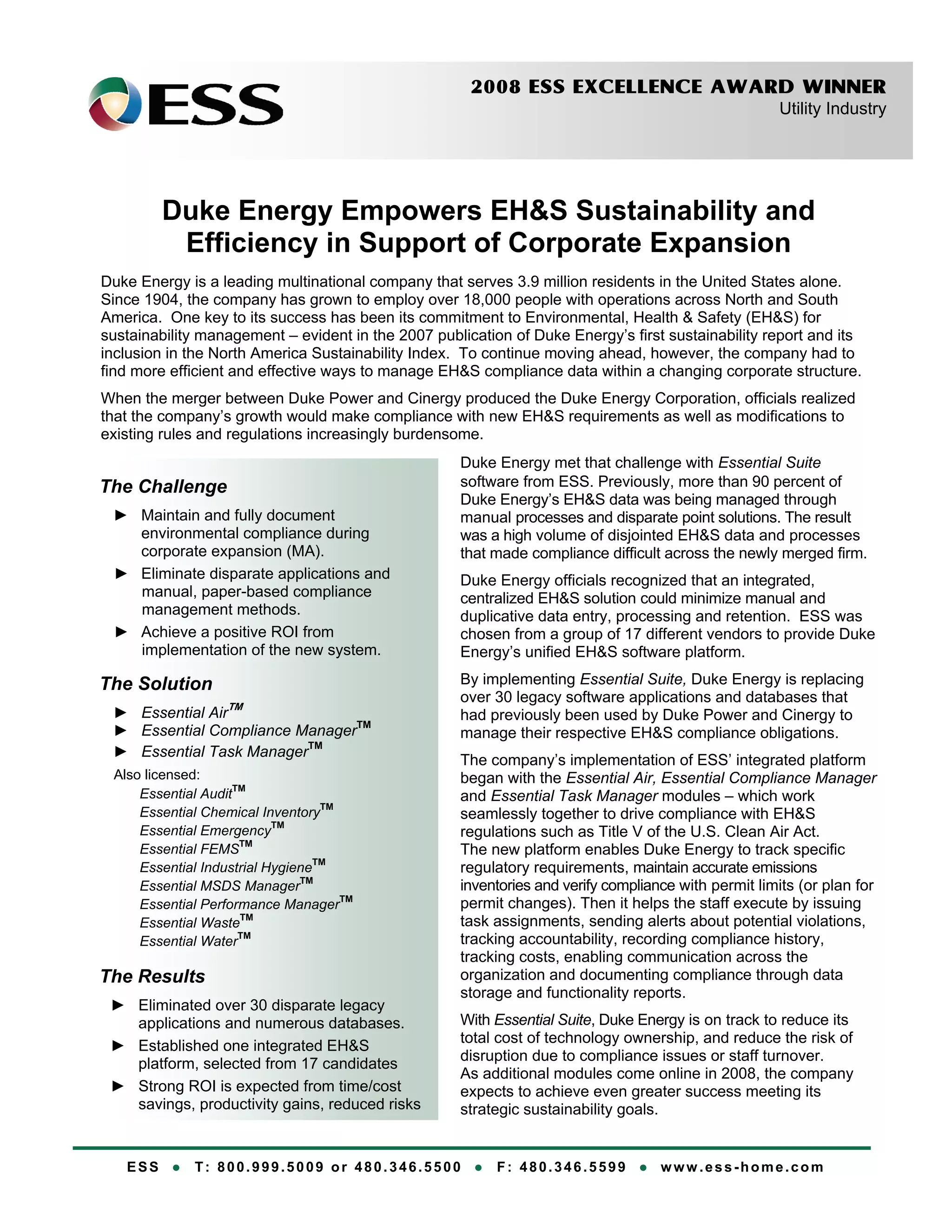 Duke Energy Case Study | PDF