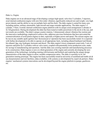 Duke engine technology (redial engine) | PDF