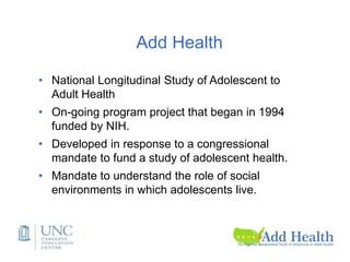 01 Add Health Network Data Challenges: IRB and Security Issues | PPTX