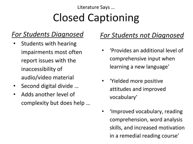 [NEW RESEARCH] How Captions + Interactive Transcripts Help Students in ...