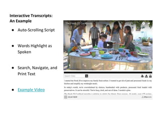 [NEW RESEARCH] How Captions + Interactive Transcripts Help Students in ...