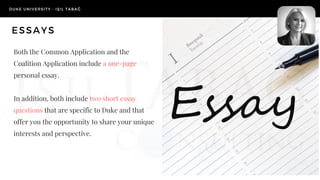 Duke University International Undergraduate Application 2018-2019 | PDF