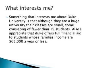 Duke university | PPTX