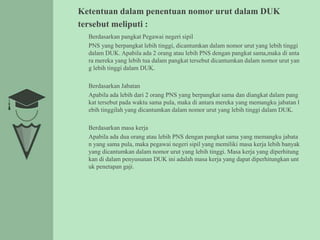 DUK (DAFTAR URUT KEPANGKATAN) - OT | PPTX