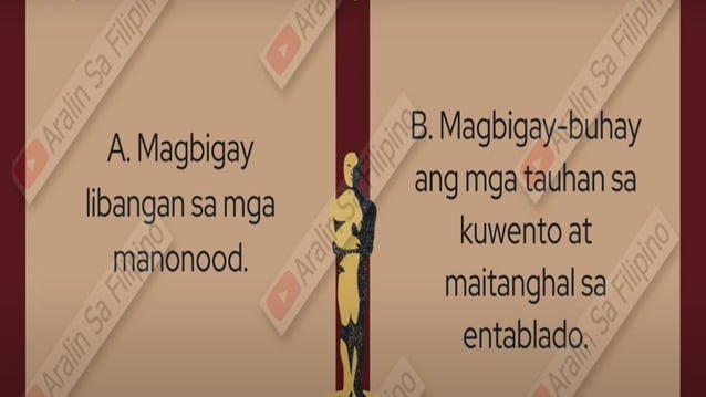 Kahulugan, Layunin at Elemento ng isang Dula | PPTX
