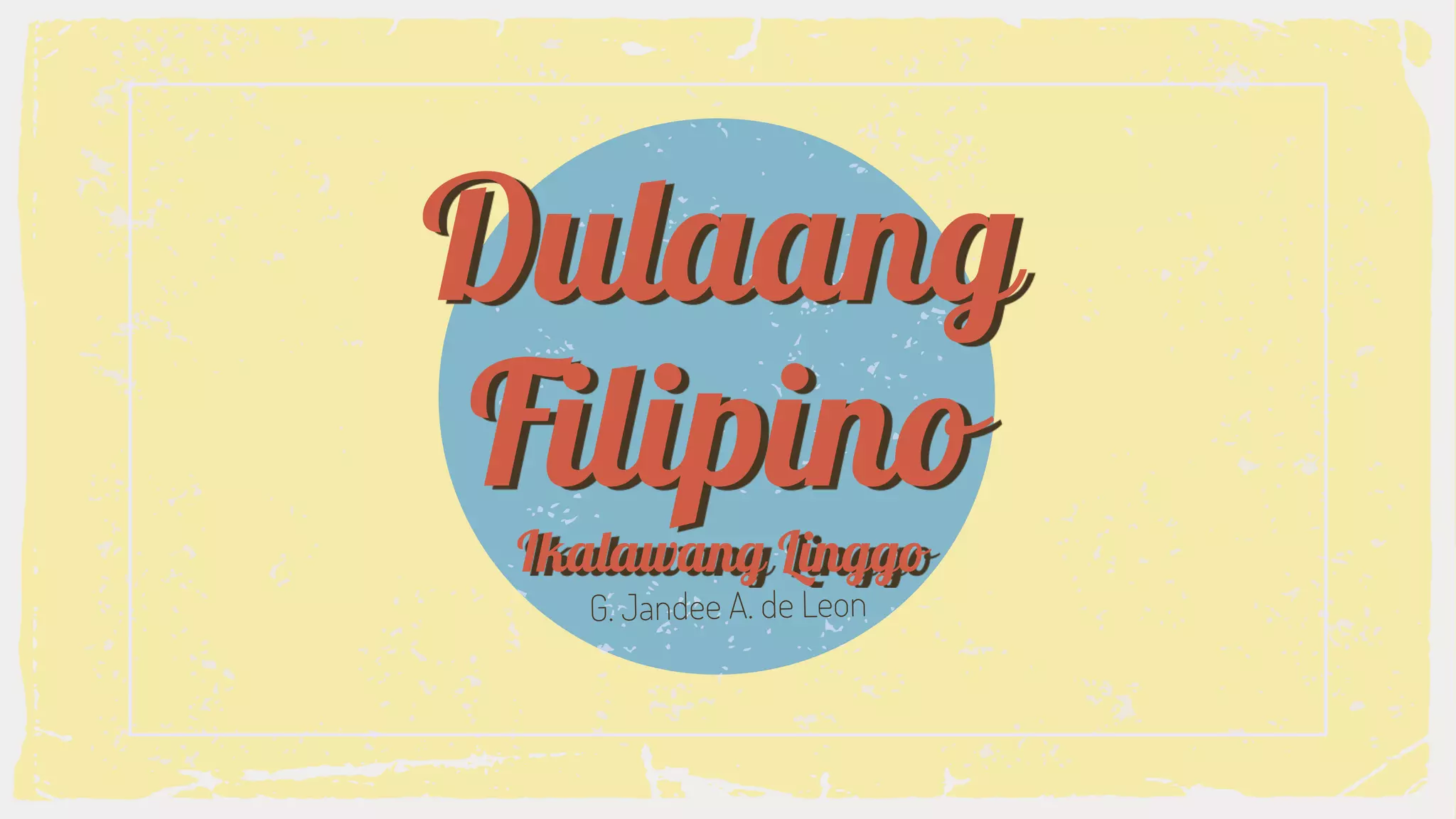 Dulaang filipino week 2 | PDF