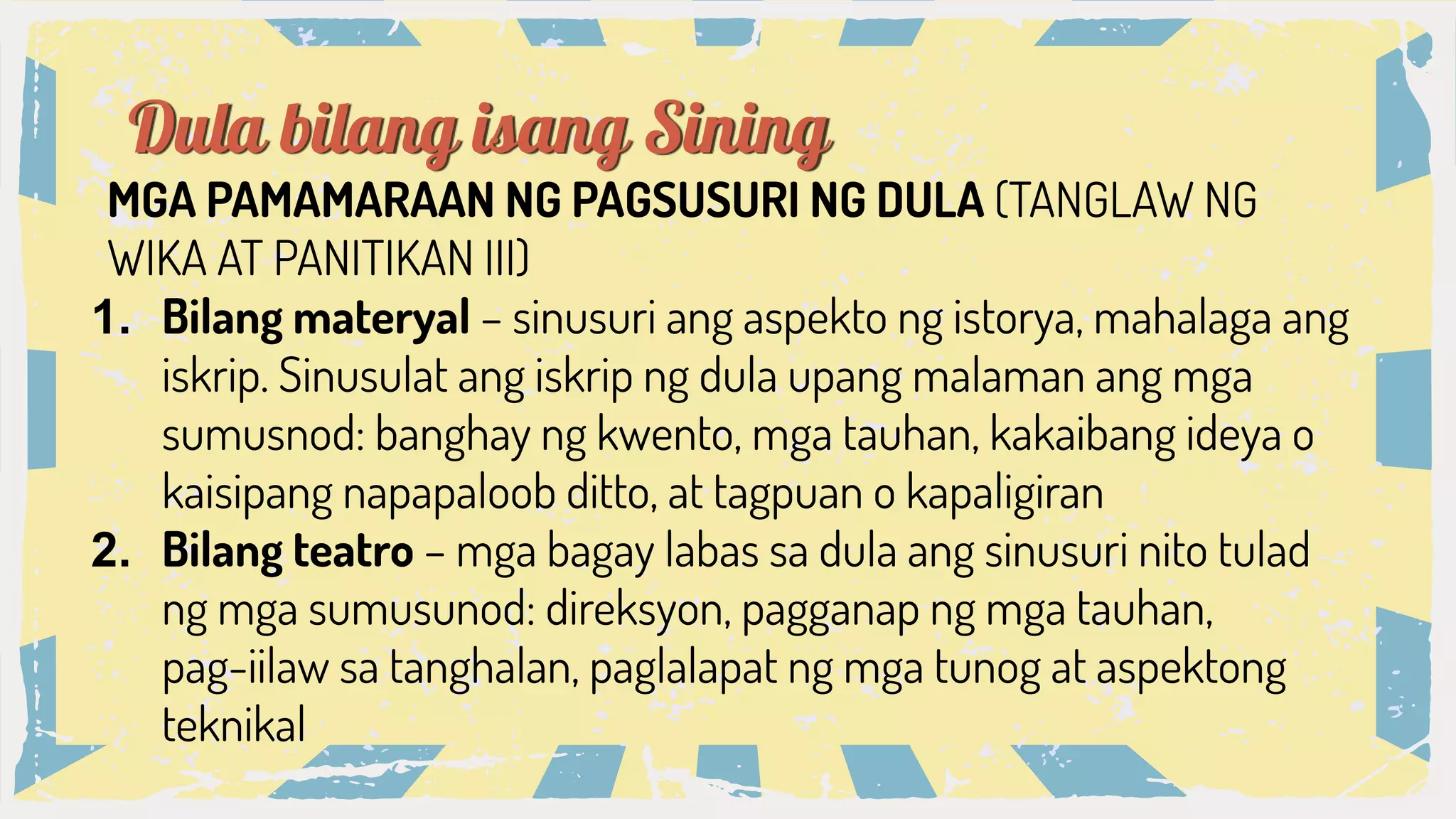 Dulaang filipino week 2 | PDF