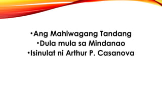 Dula (gaya ng katutubong sayaw at ritwal ng Babaylan).pptx