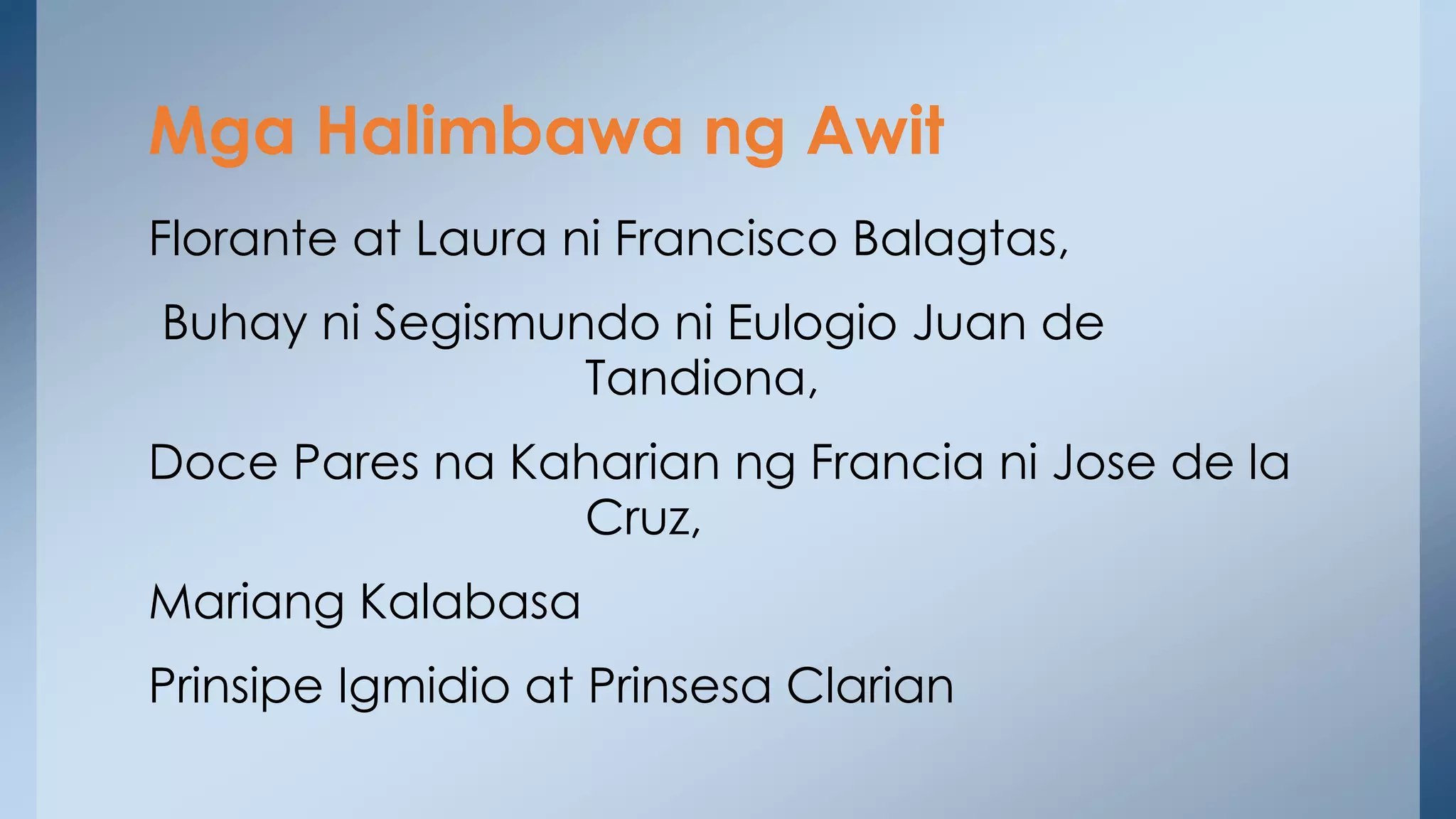 Dulang patula sa panahon ng Kastila | PPTX