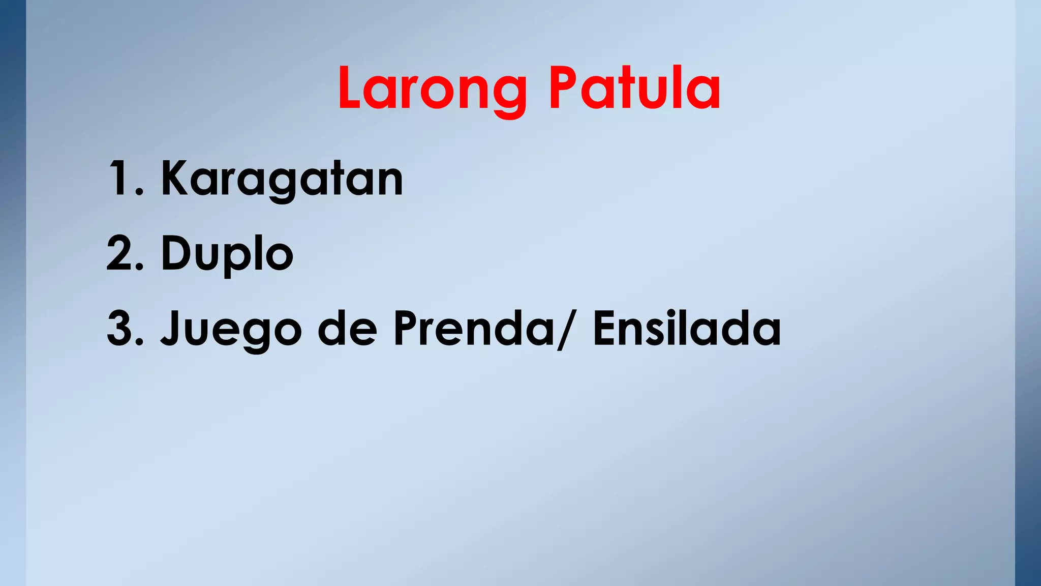 Dulang patula sa panahon ng Kastila | PPTX