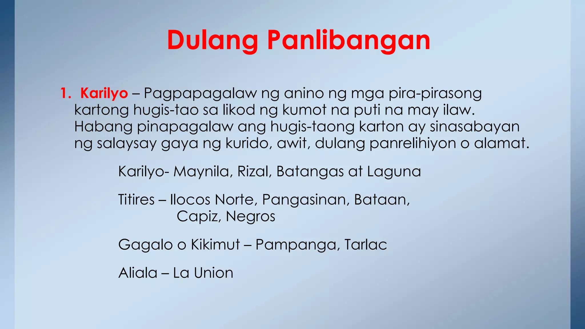 Dulang patula sa panahon ng Kastila | PPTX