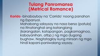Dulang patula sa panahon ng Kastila | PPTX