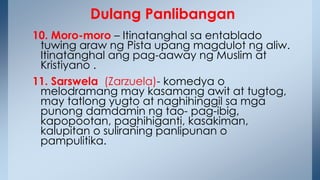 Dulang patula sa panahon ng Kastila | PPTX