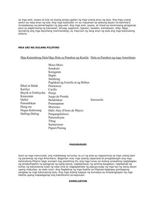 Dulang pilipino | DOCX