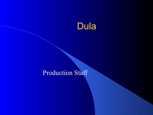 Dula production staff at uri ng dula sa bawat panahon | PPT