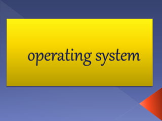 OPERATING SYSTEM | PPTX | Operating Systems | Computer Software and ...