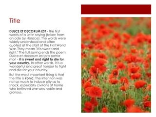 Dulce analysis | PPT