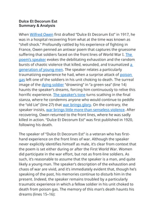 Dulce et Decorum Est complete analysis.docx