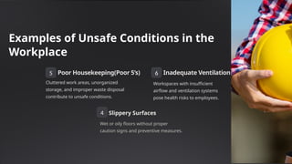 unsafe act and unsafe conditions hsnsgsbsnsbsvsbsbsbe | PPTX