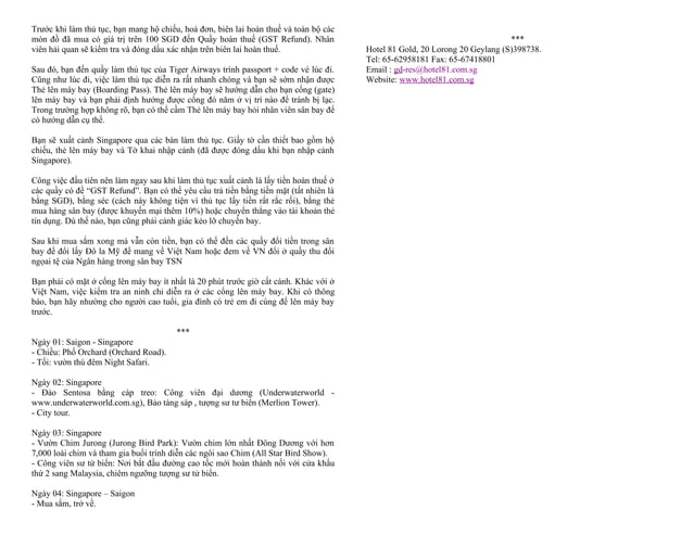 Du lich singapore - Kien thuc - Dia danh - Nguyễn Huy Toàn | PPT