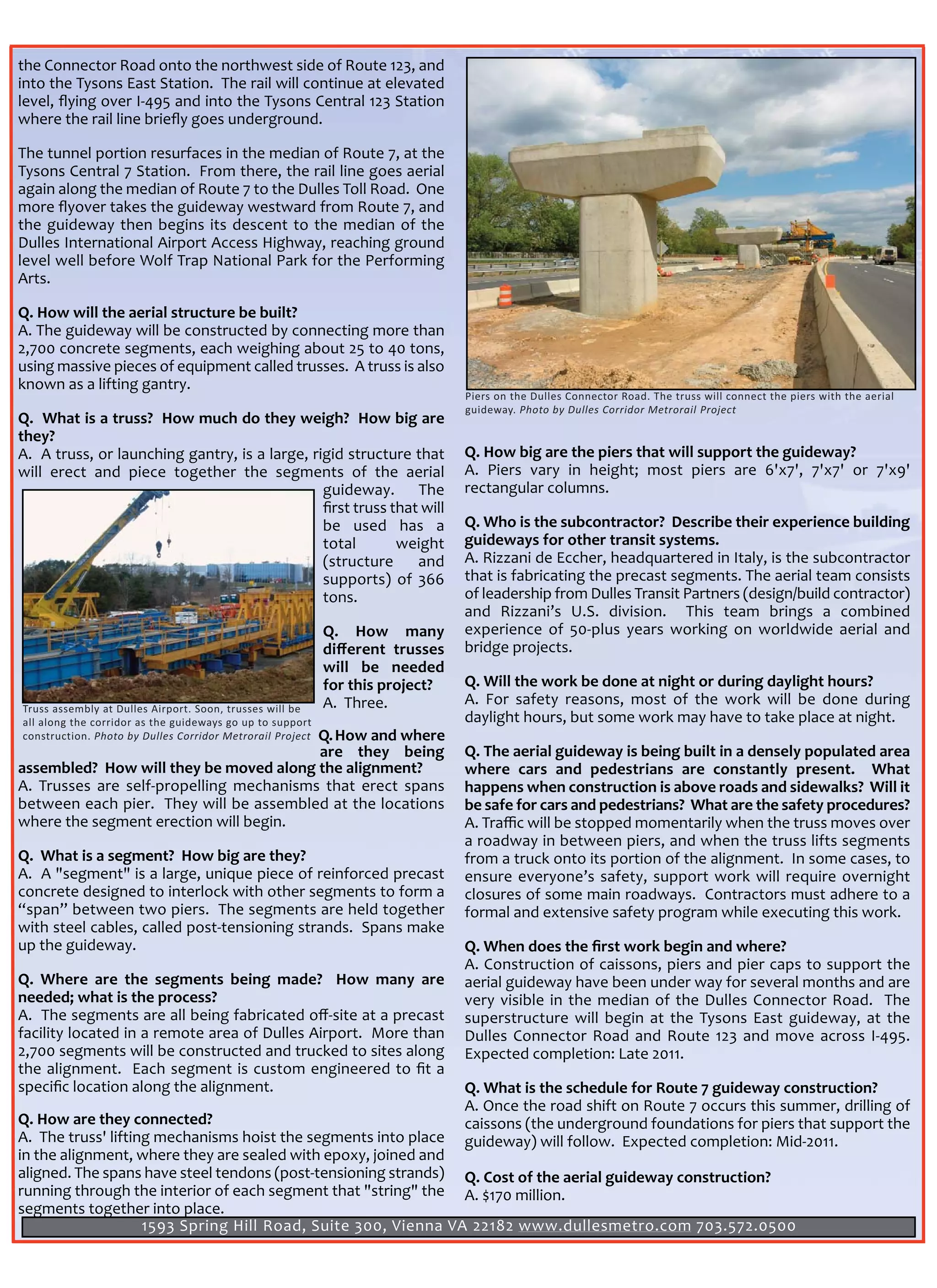 Update on Dulles Metro Construction - Tysons Corner | PDF
