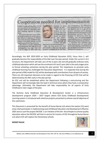 DULMINE Early Childhood Education and Development | PDF