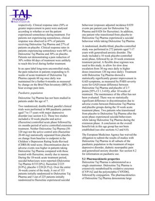 Duloxetine Delayed-Release capsules USP Taj Pharma SmPC | PDF