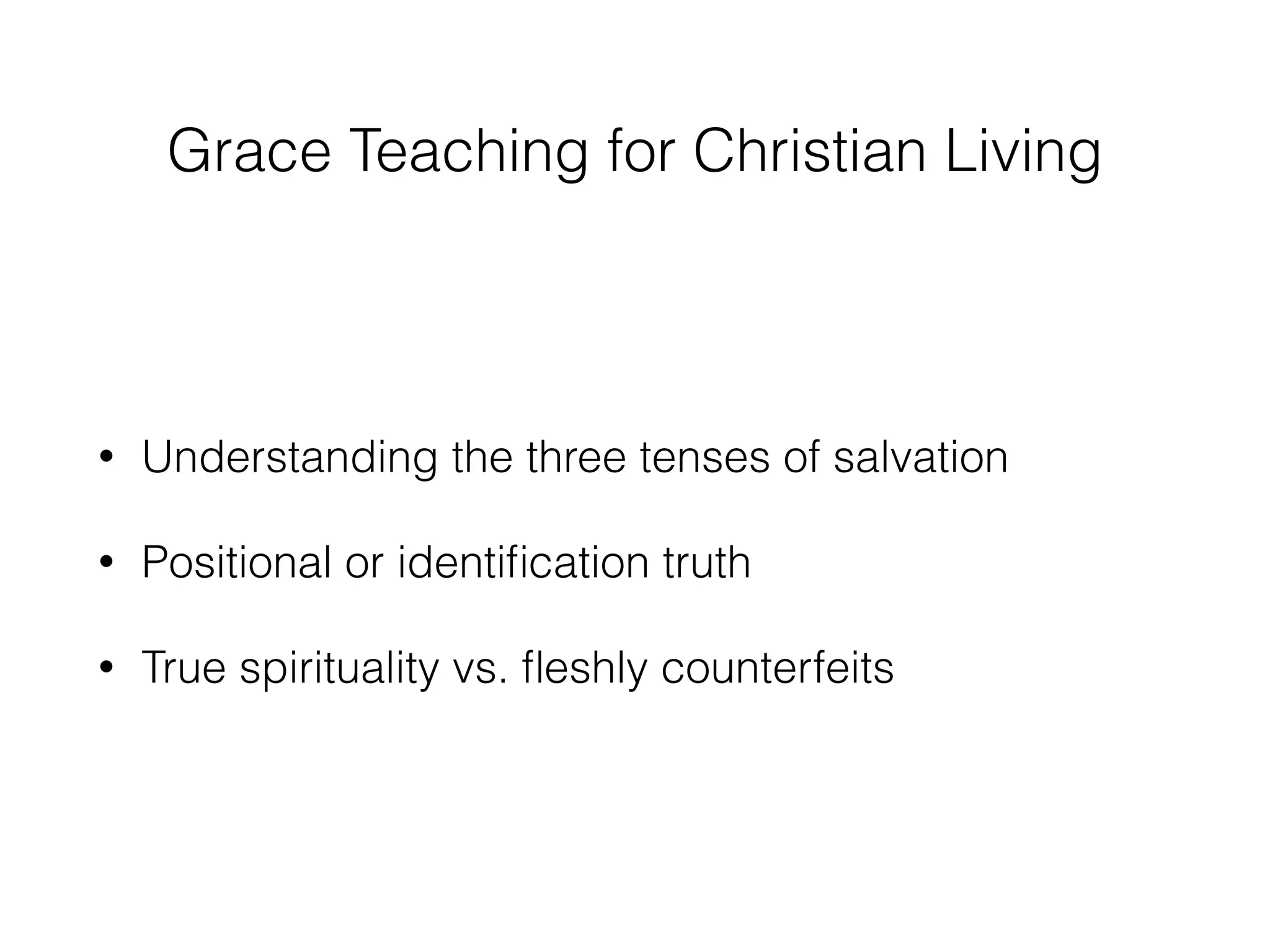 Grace Training International Emphasis | PDF
