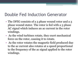 Duly fed induction generator | PPTX