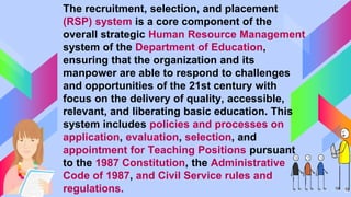 Teacher Education and Development Plan (TEDP) | PPTX