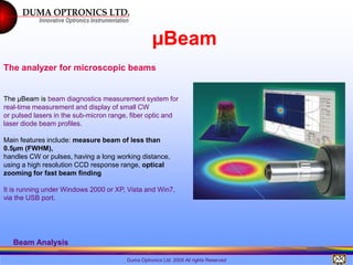 Duma Optronics: Electro-Optical and Laser Instrumentation Technology | PPTX