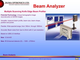 Duma Optronics: Electro-Optical and Laser Instrumentation Technology | PPTX