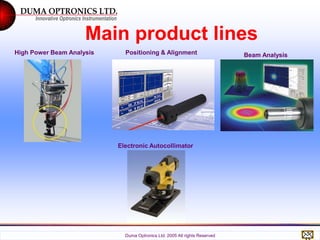 Duma Optronics: Electro-Optical and Laser Instrumentation Technology | PPTX