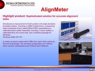 Duma Optronics: Electro-Optical and Laser Instrumentation Technology | PPTX