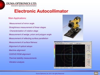 Duma Optronics: Electro-Optical and Laser Instrumentation Technology | PPTX