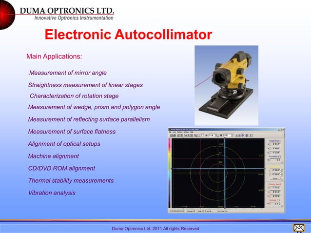 Duma Optronics: Electro-Optical and Laser Instrumentation Technology | PPT
