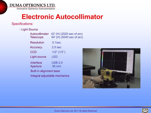 Duma Optronics: Electro-Optical and Laser Instrumentation Technology | PPT
