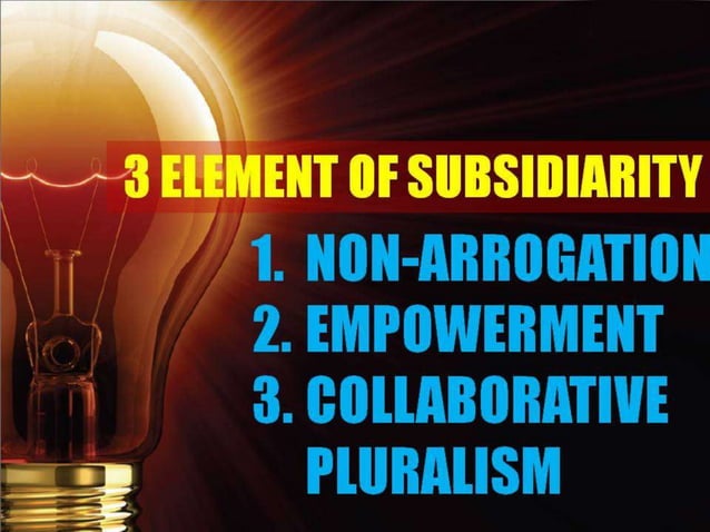 The Principle of Subsidiarity | PPTX | Politics