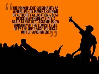 The Principle of Subsidiarity | PPTX