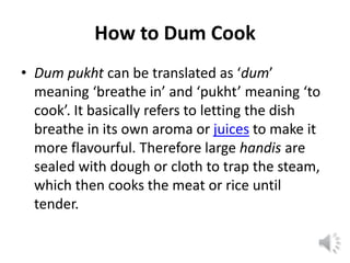Dum cooking | PPTX